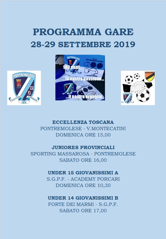 Il programma del weekend Il programma del weekend